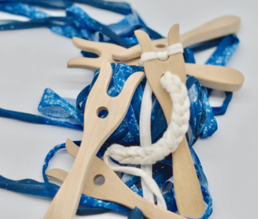 Woden Knitting Fork